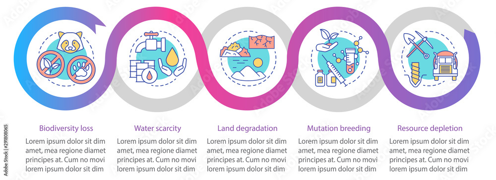 Environmental issues vector infographic template. Business presentation ...