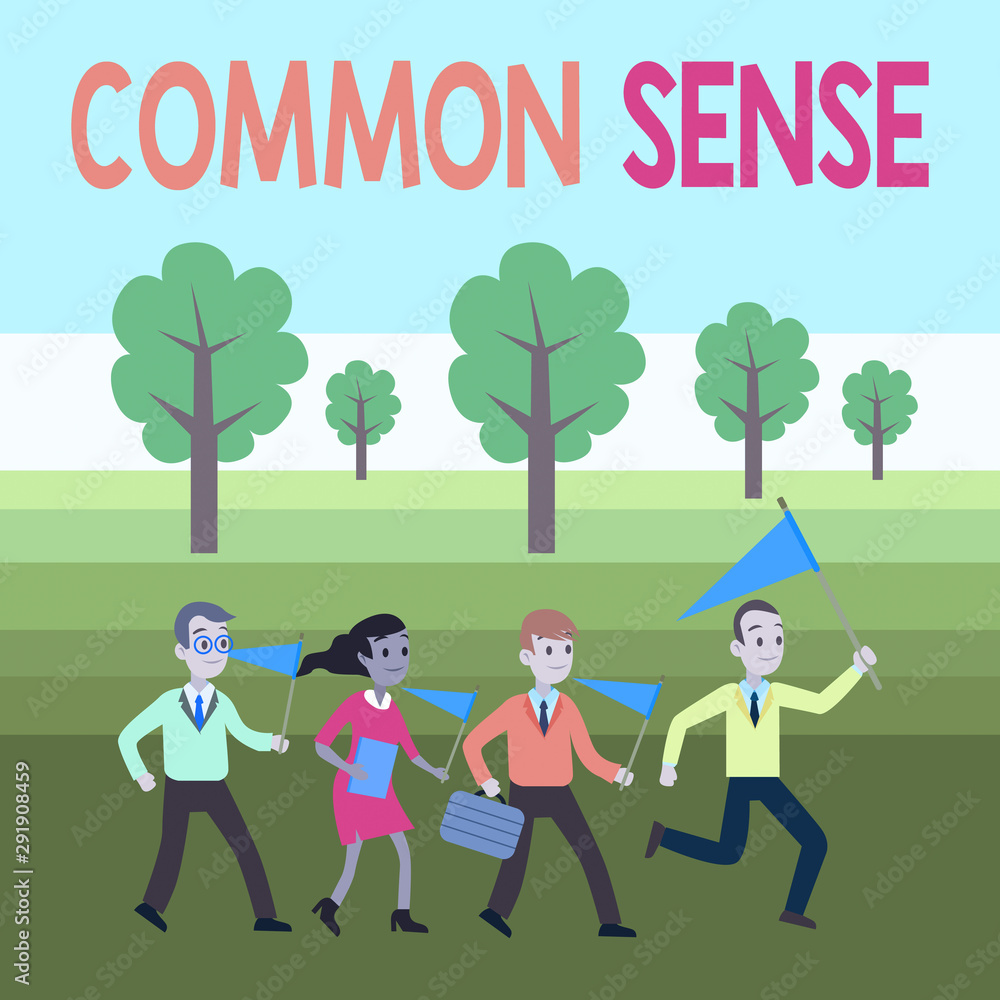 Word writing text Common Sense. Business photo showcasing having good ...