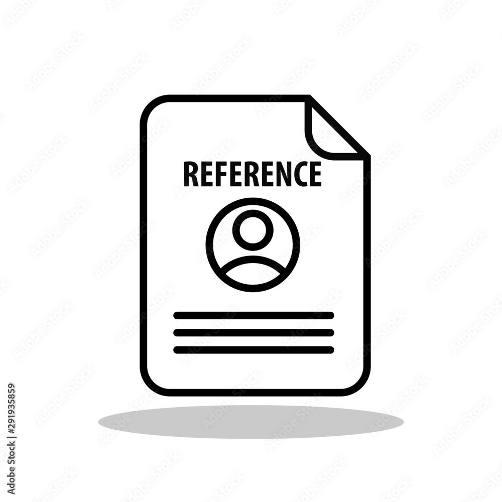Reference icon in trendy flat style. Recommendation symbol for your web ...