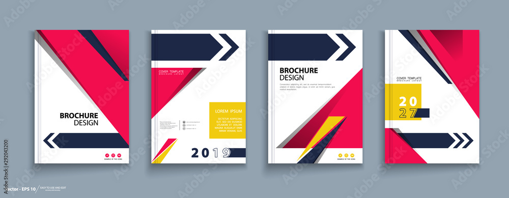 Brochure, cover design, heading. Abstract composition, infographic ...