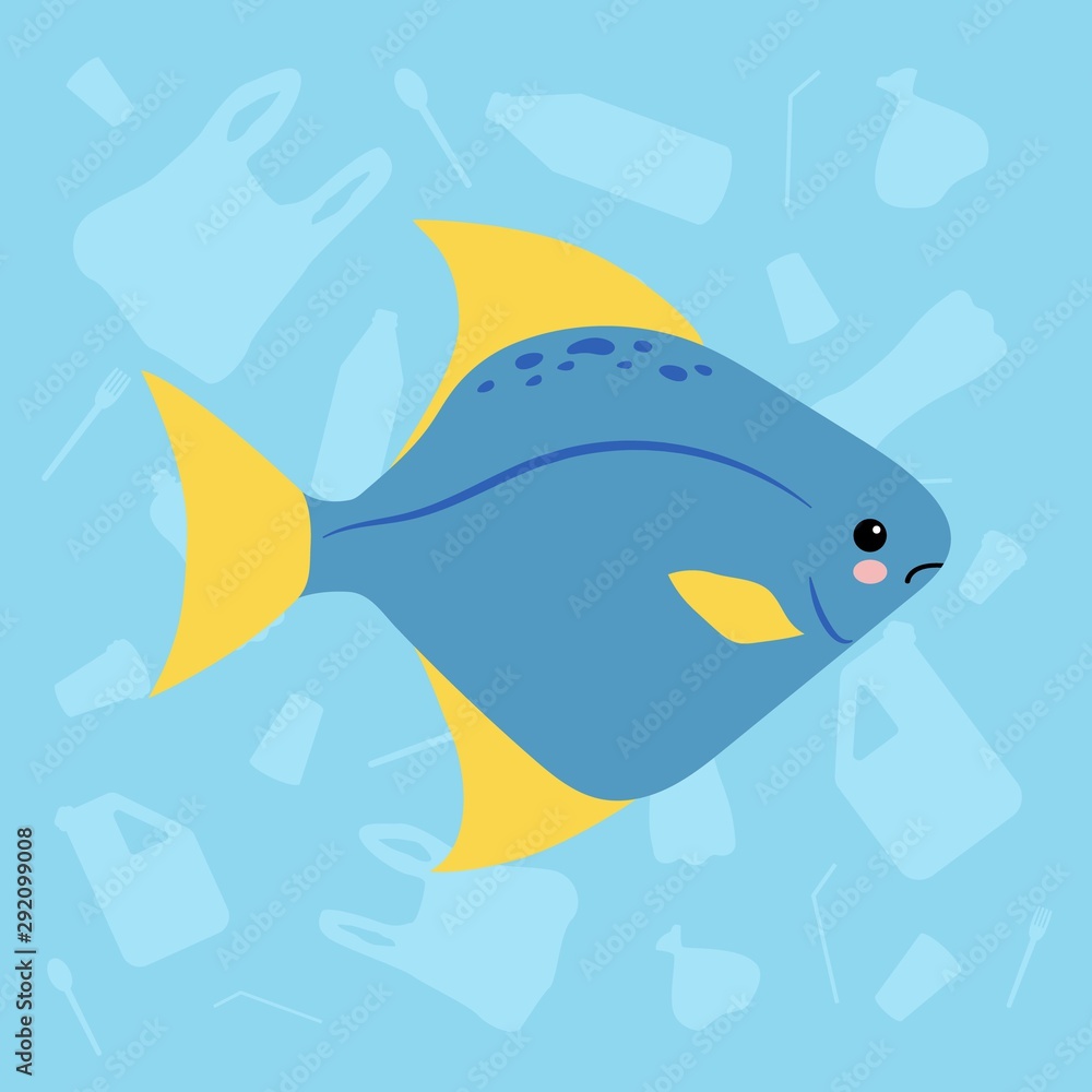 Plastic Sea Pollution - Stop Using Plastic Can ilustrate ecology topics ...