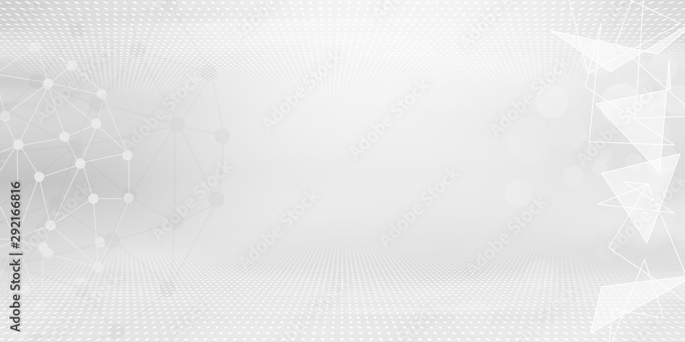 Gray halftone pattern with white line motion and network connection ...