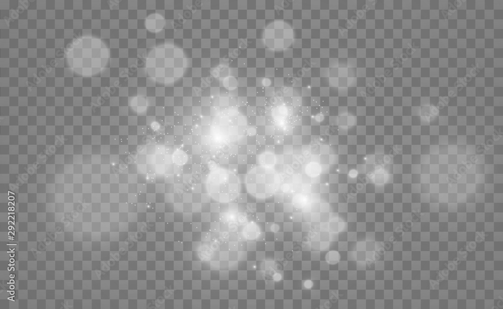 Set of gold shining light effects. Beautiful sparks shine with a special light. Sparkles ...