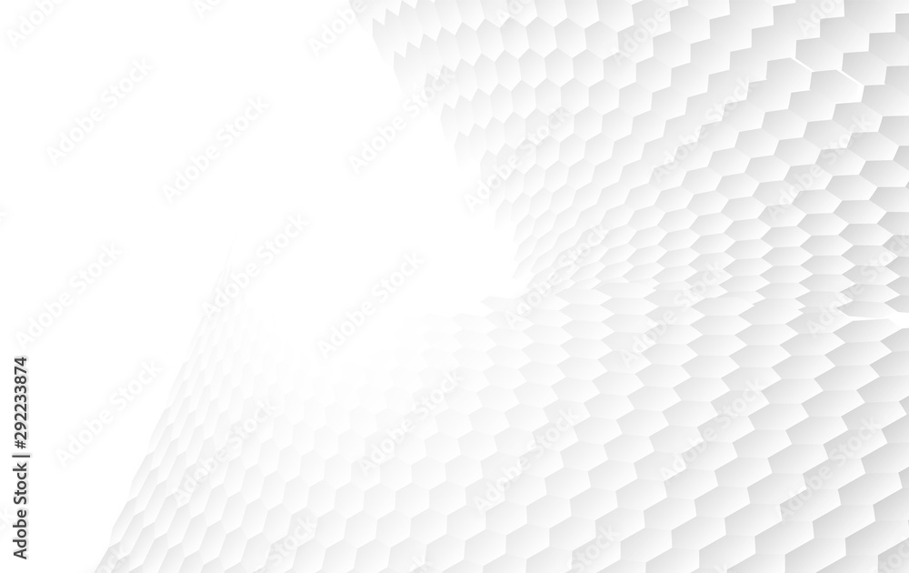 Abstract white background of Embossed surface Hexagon,Honeycomb modern ...