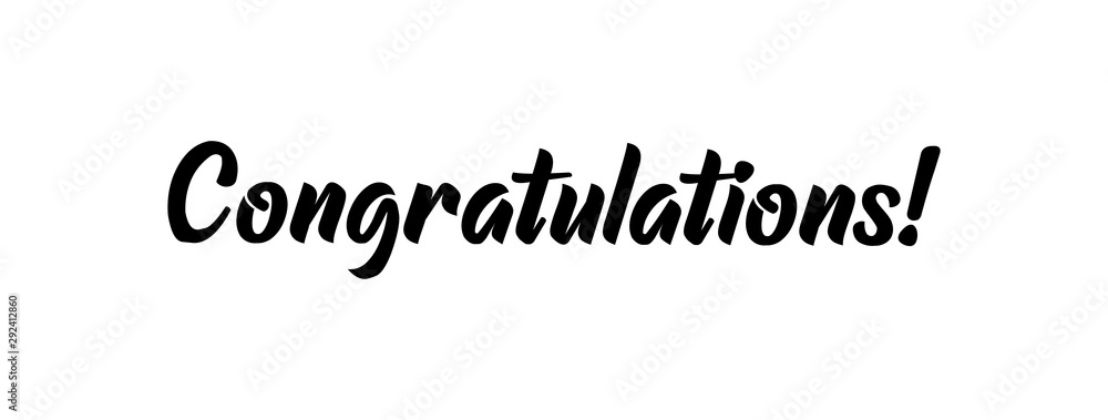 Congratulations calligraphy. Hand written text. Congrats Lettering ...