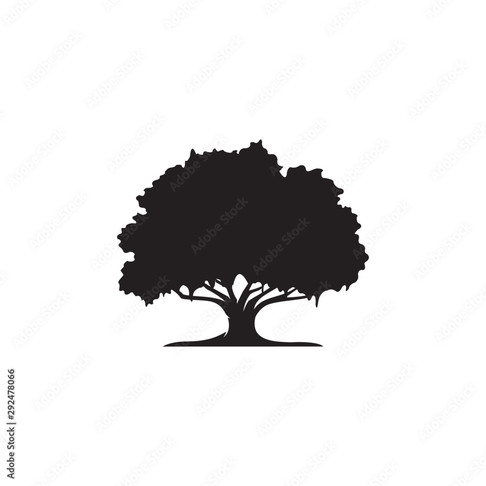 Oak tree icon vector Stock Vector | Adobe Stock