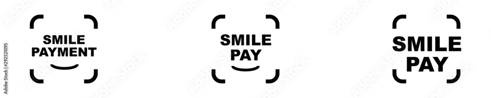 Face ID Icon Set. Facial recognition system signs. Facial Recognition ...