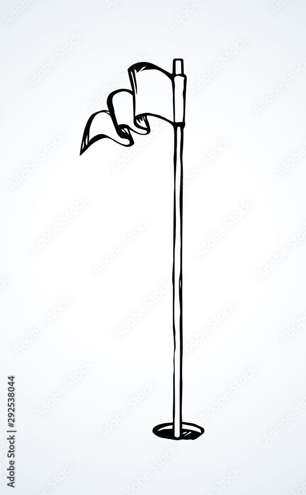 Golf Flag Drawing