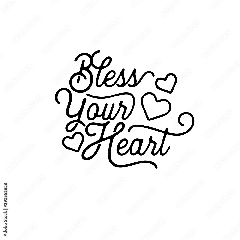 Bless Your Heart - SVG file Stock Vector | Adobe Stock