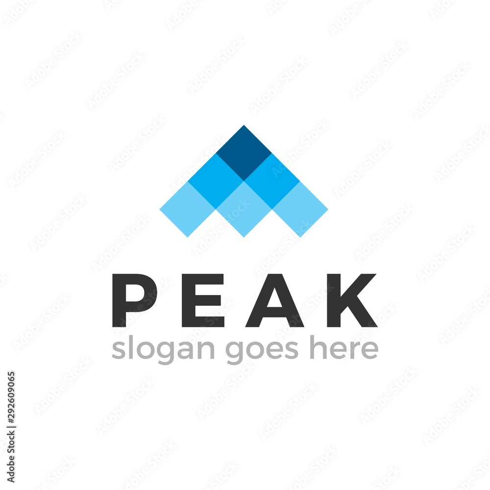 Simple Peak Arrow Logo Design Concept Stock Vector | Adobe Stock
