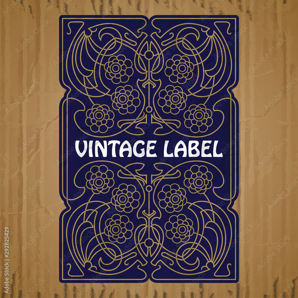 vector vintage items: cover Art Nouveau Stock Vector | Adobe Stock