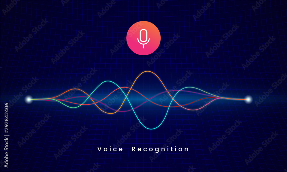 Voice Recognition AI personal assistant modern technology visual ...
