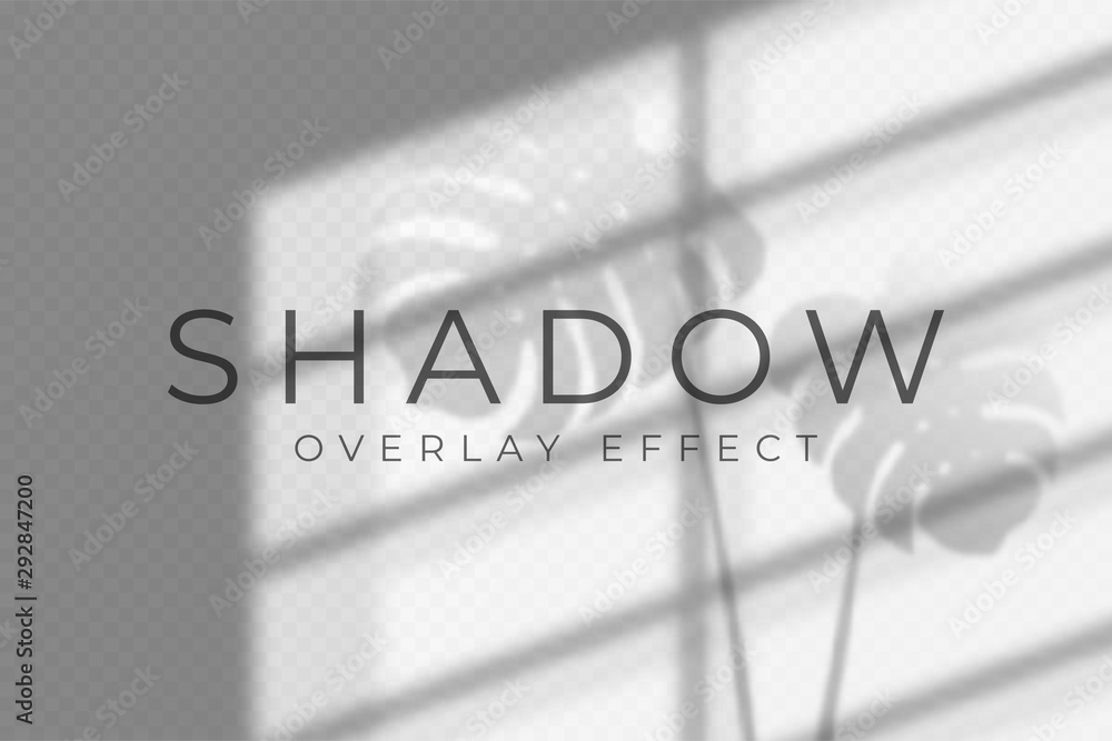 Shadow overlay effect. Vector shadow and light overlay effect, natural ...