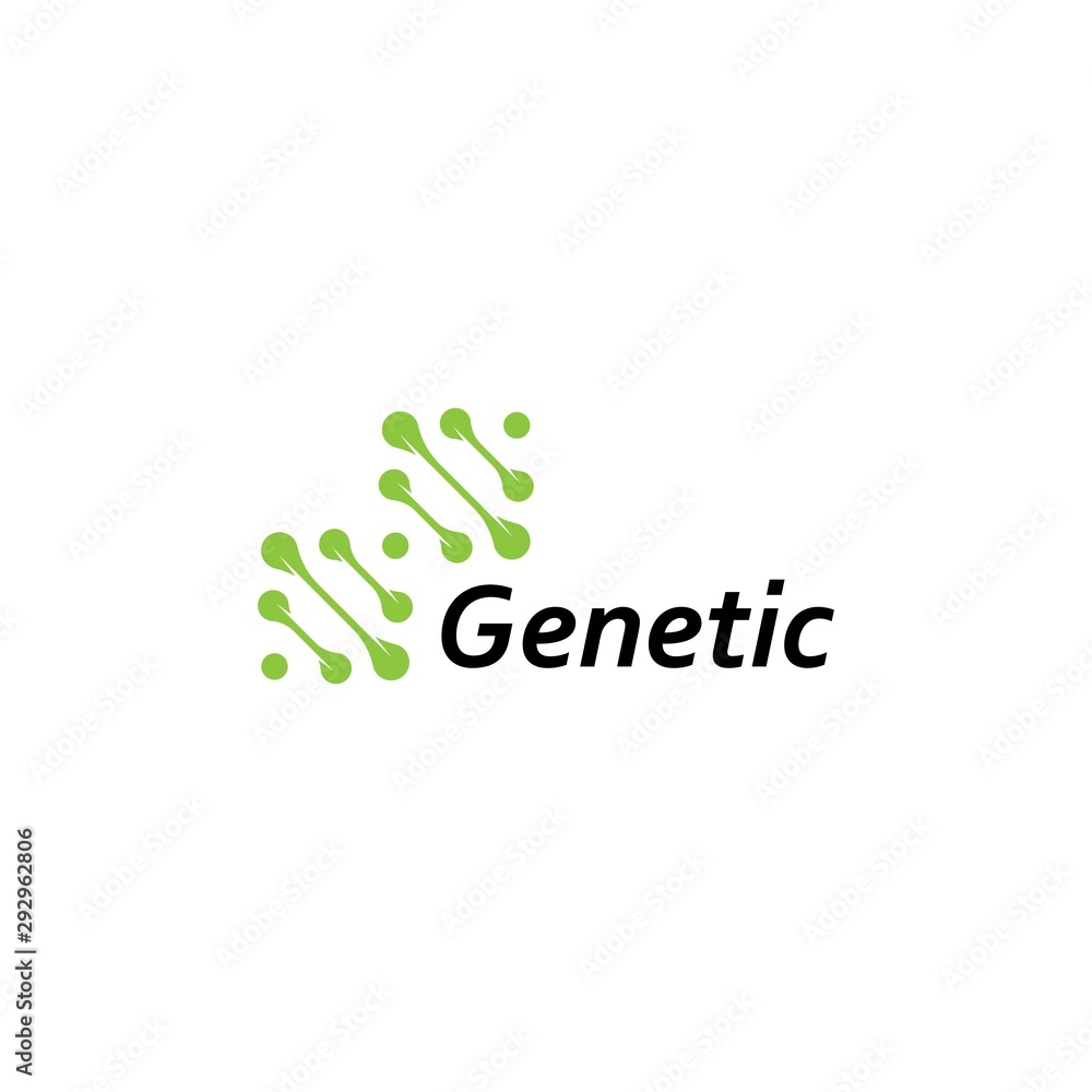 DNA logo design template.icon for science technology.genetic symbol ...