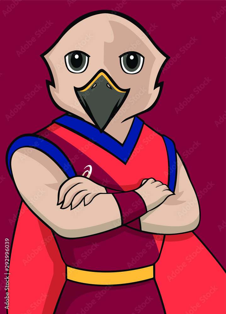 Vector illustration of Falah, the mascot of the World Athletics ...