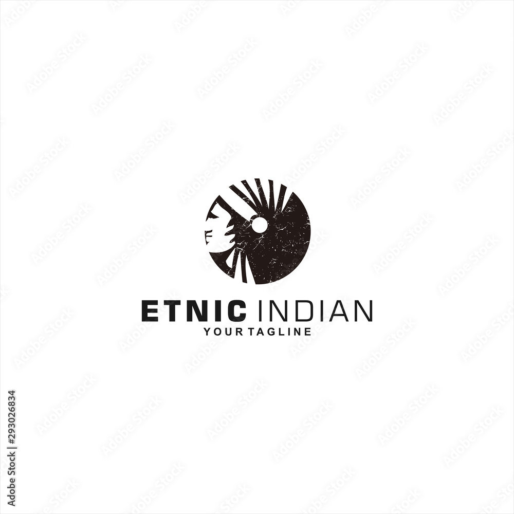ethnic Indian Logo Design Inspiration Stock Vector | Adobe Stock