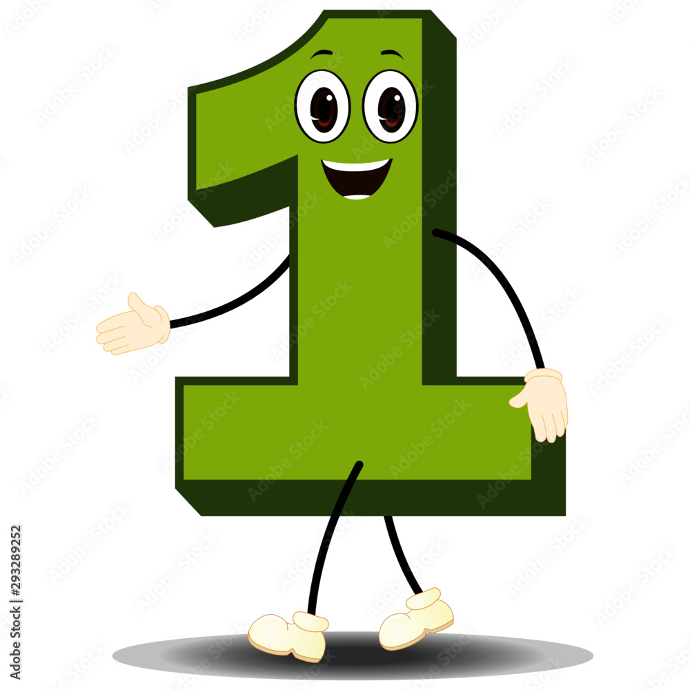 Number One - Cartoon Vector Image Stock Vector | Adobe Stock