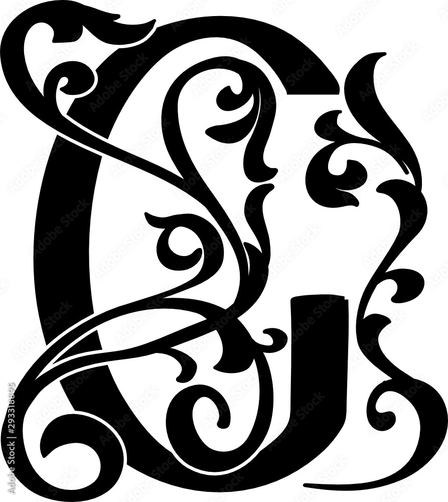 Vector de Stock Letter G Capital Illuminated Vector Svg Letter | Adobe ...