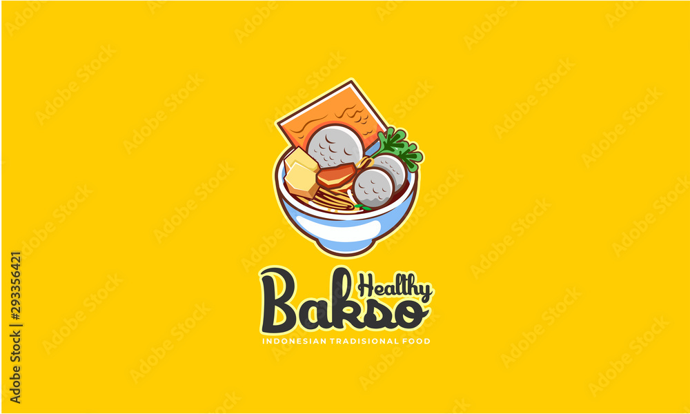bakso logo design for your projects Stock Vector | Adobe Stock