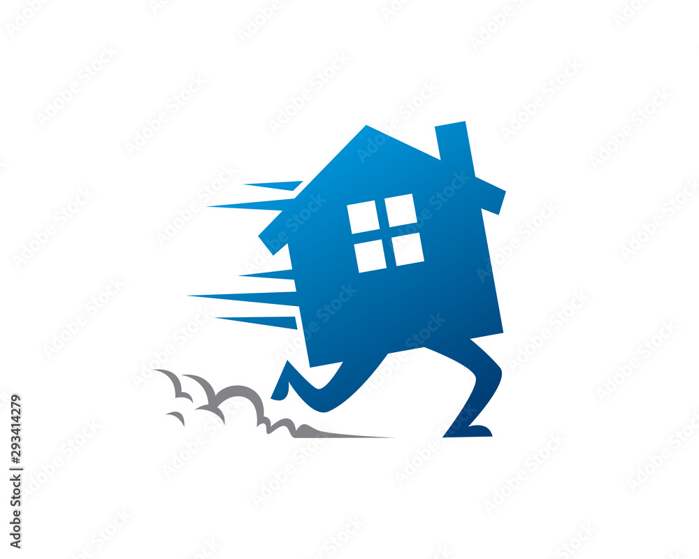 Moving house logo symbol or icon template Stock Vector | Adobe Stock