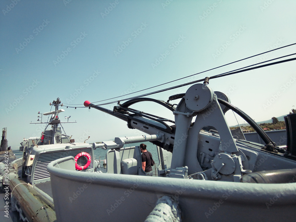 naval frigate corvette battleship turret Stock Photo | Adobe Stock
