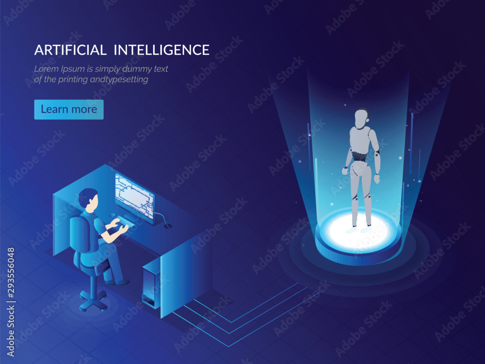 Analyst analyse the humanoid robotic system for Artificial Intelligence (AI) responsive web ...