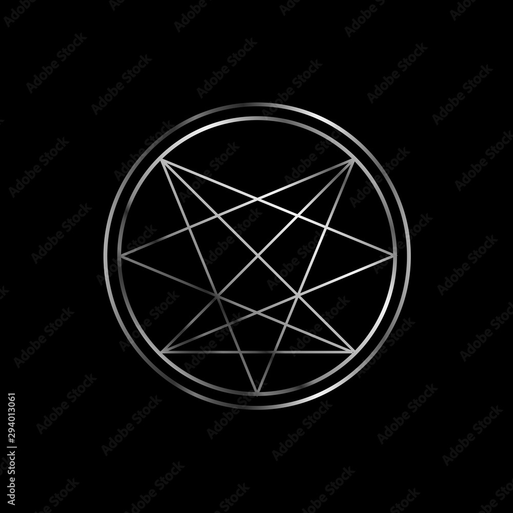 Occult symbol- Order of Nine Angles symbol in silver Stock Vector ...