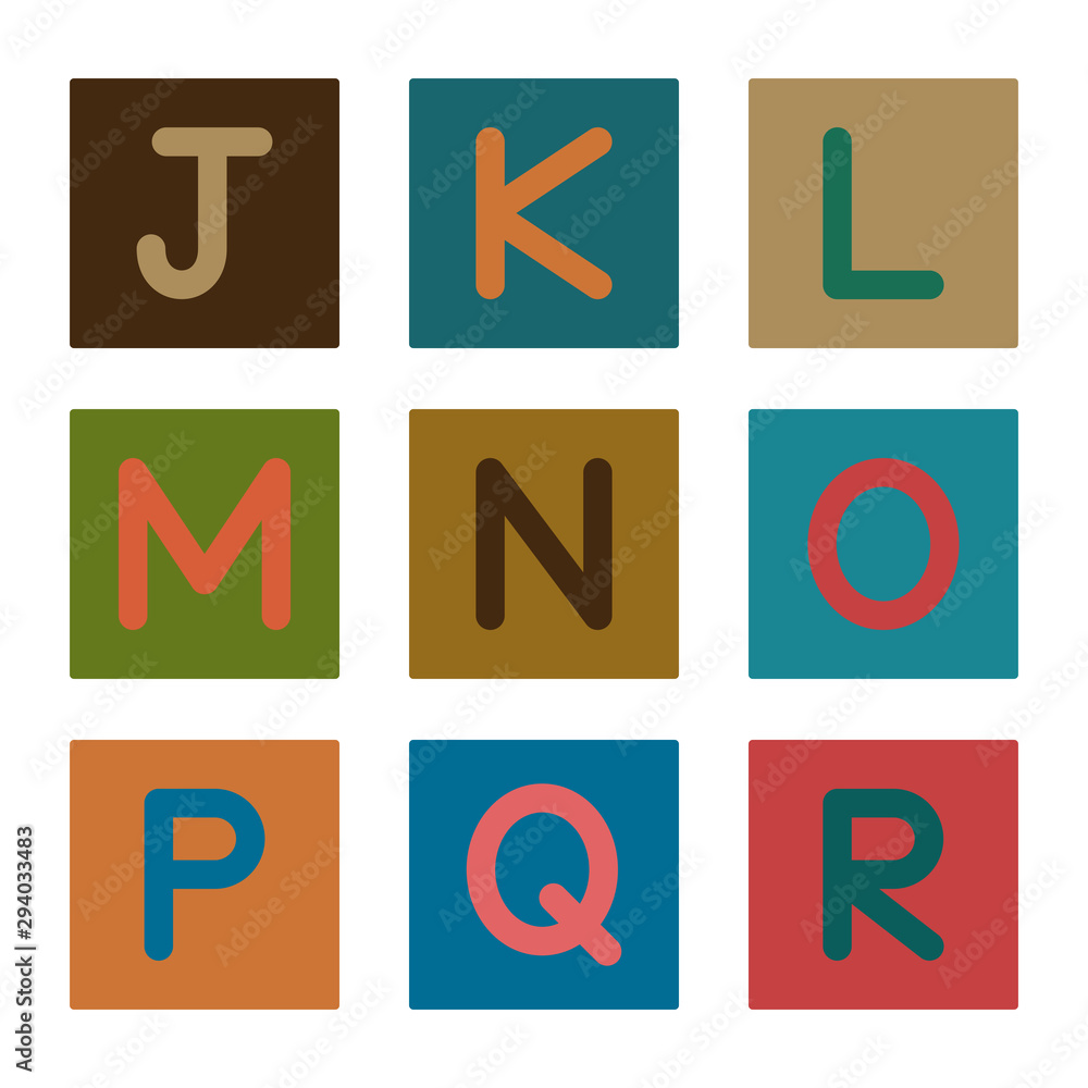 English alphabet. Card from a set for children's development and ...