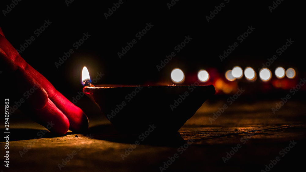Diwali Diya(oil lamp) also known as diva. Diwali is biggest festival of ...