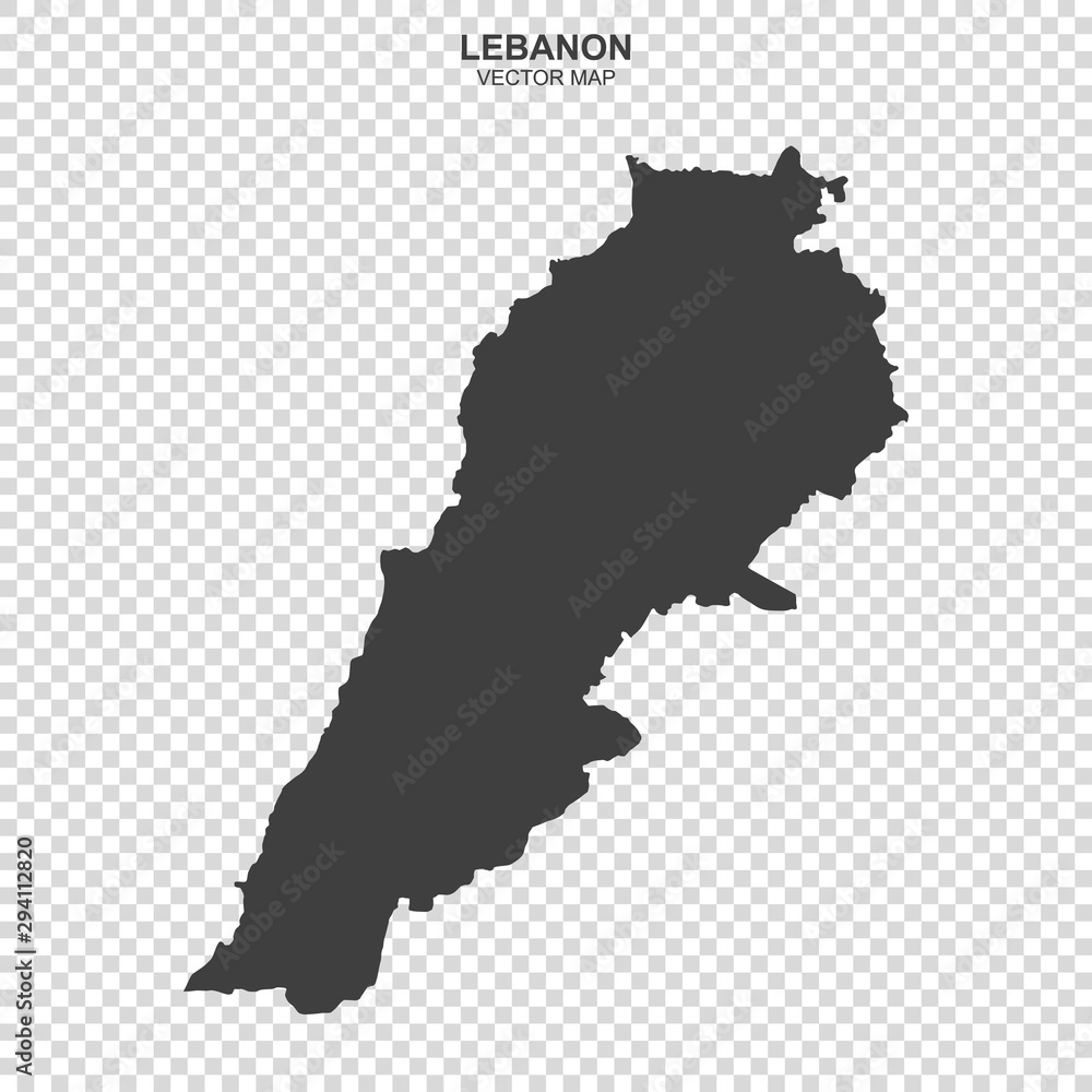 political map of Lebanon isolated on transparent background Stock ...