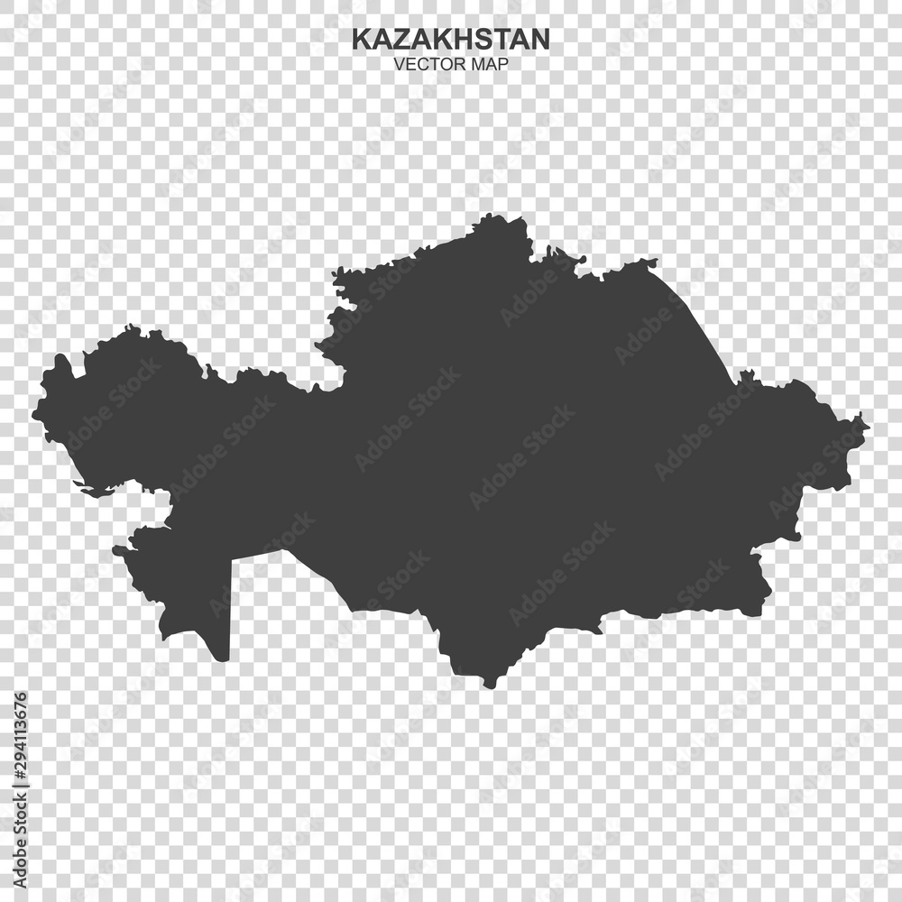 political map of Kazakhstan isolated on transparent background Stock ...