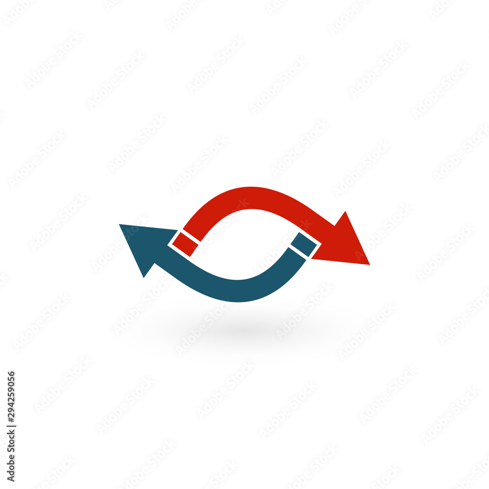 Rotating, circular, cyclic arrows. Spin, twist, rotation, change, sync ...