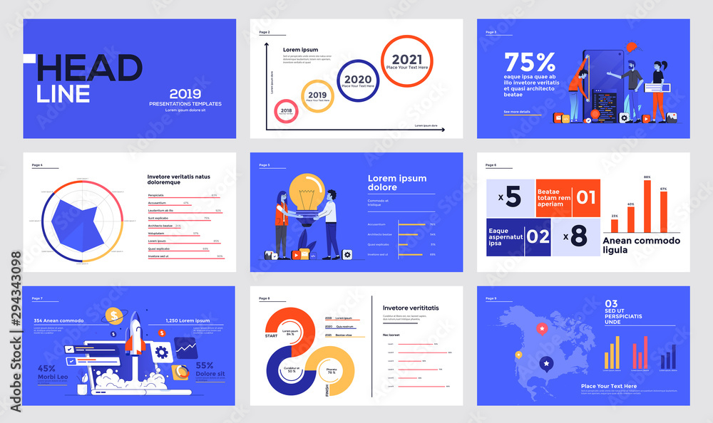 Infographics slide template design Stock Vector | Adobe Stock