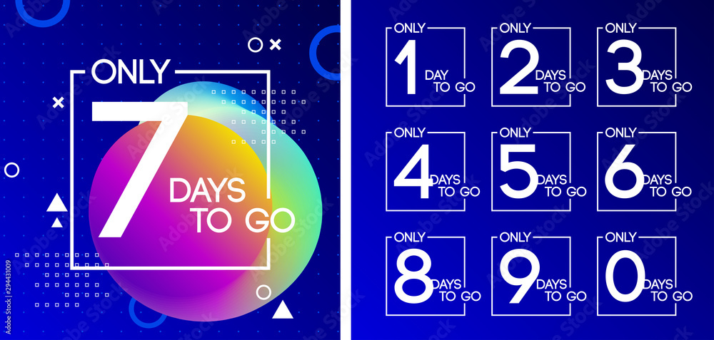 Number days left countdown vector illustration template Stock Vector ...