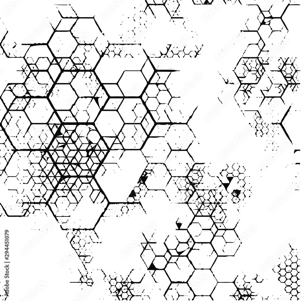 Rough, irregular texture composed of monochrome geometric elements ...