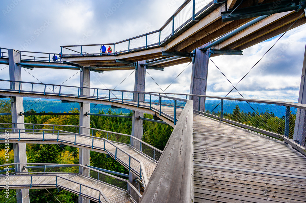 Treetop walk in Black Forest with 40m high Lookout tower with ...