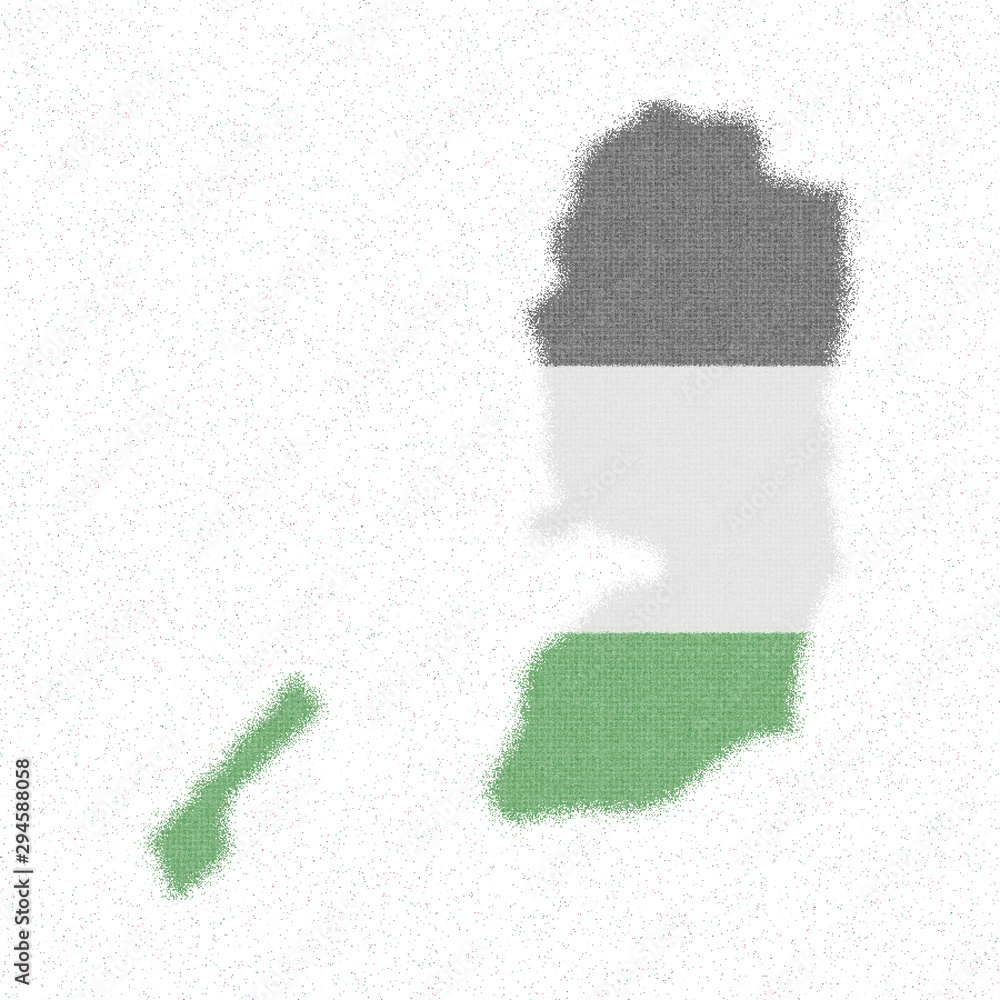 Map of Palestine. Mosaic style map with the flag of Palestine. Adorable ...