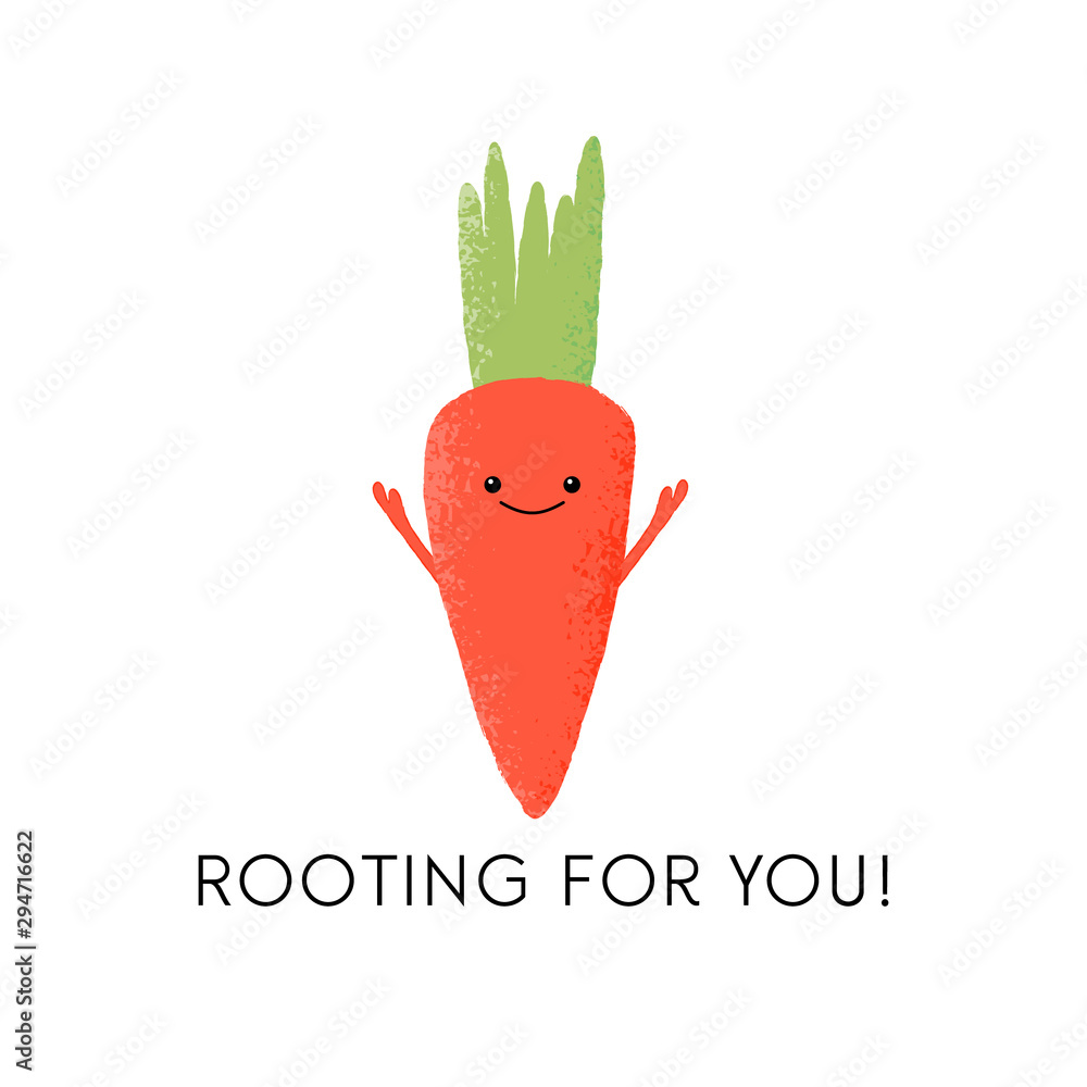 Vector illustration of a fun carrot character with the funny pun ...
