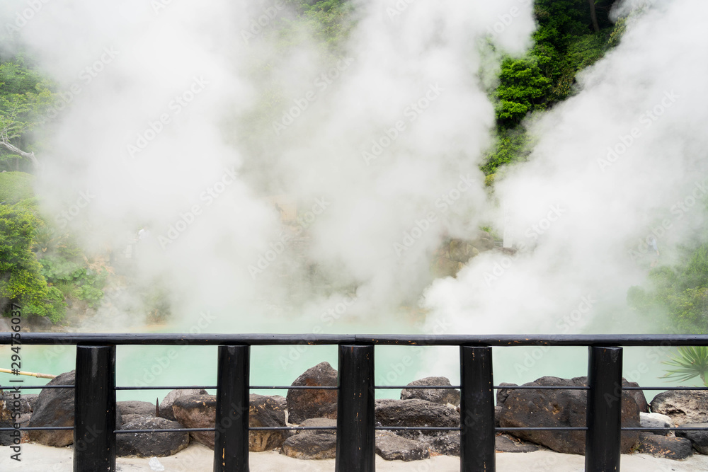 Foto de Stock The Hell Ocean (Umi jigoku)is the largest hell onsen in ...
