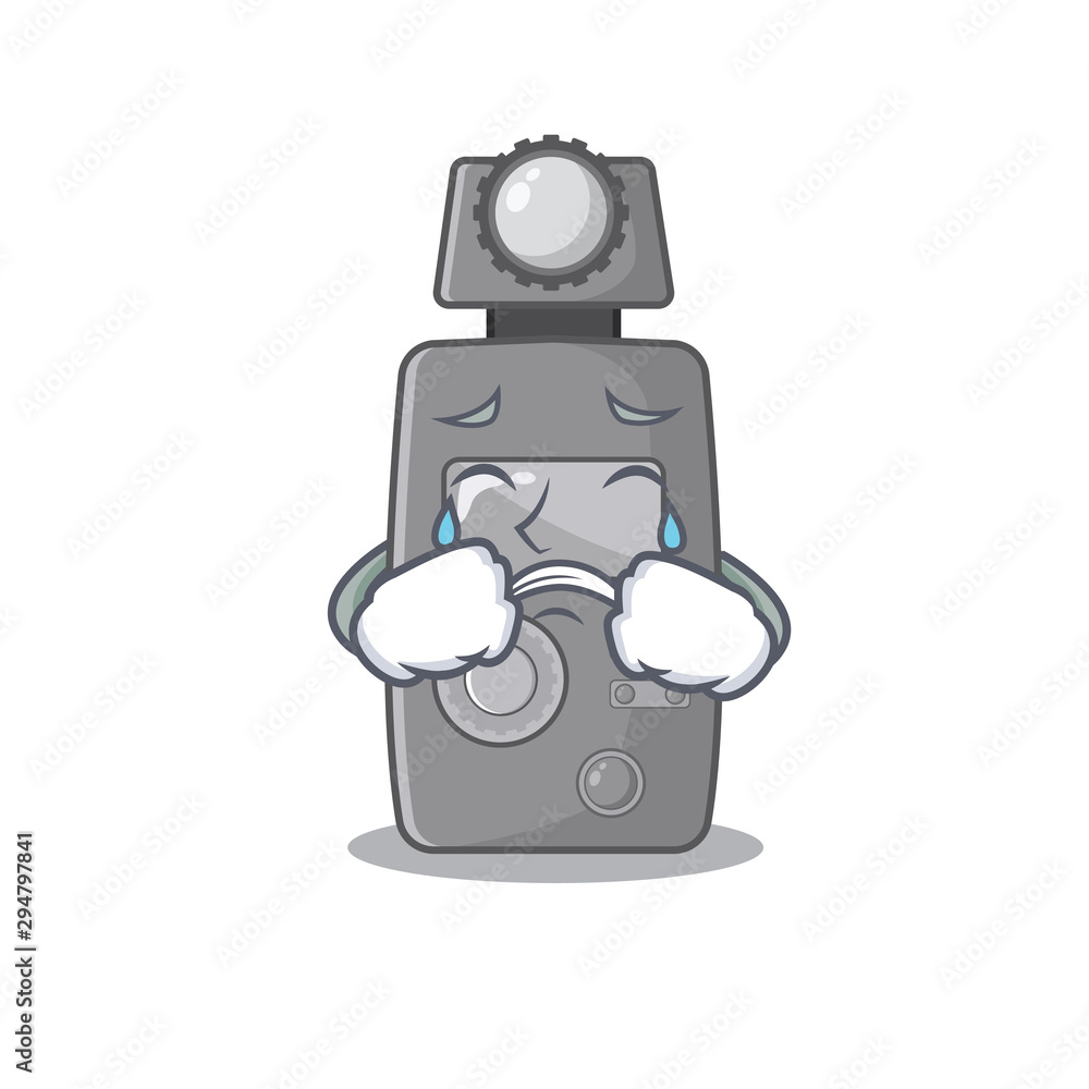 Crying light meter on the cartoon table Stock Vector | Adobe Stock