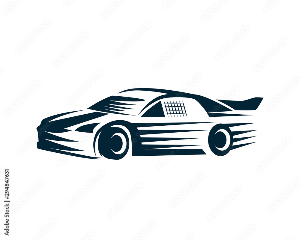 Nascar the Racing Car Illustration Stock Vector | Adobe Stock