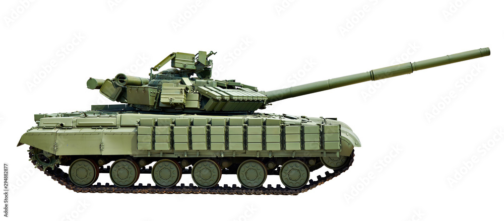 Main battle tank isolated white Stock Photo | Adobe Stock