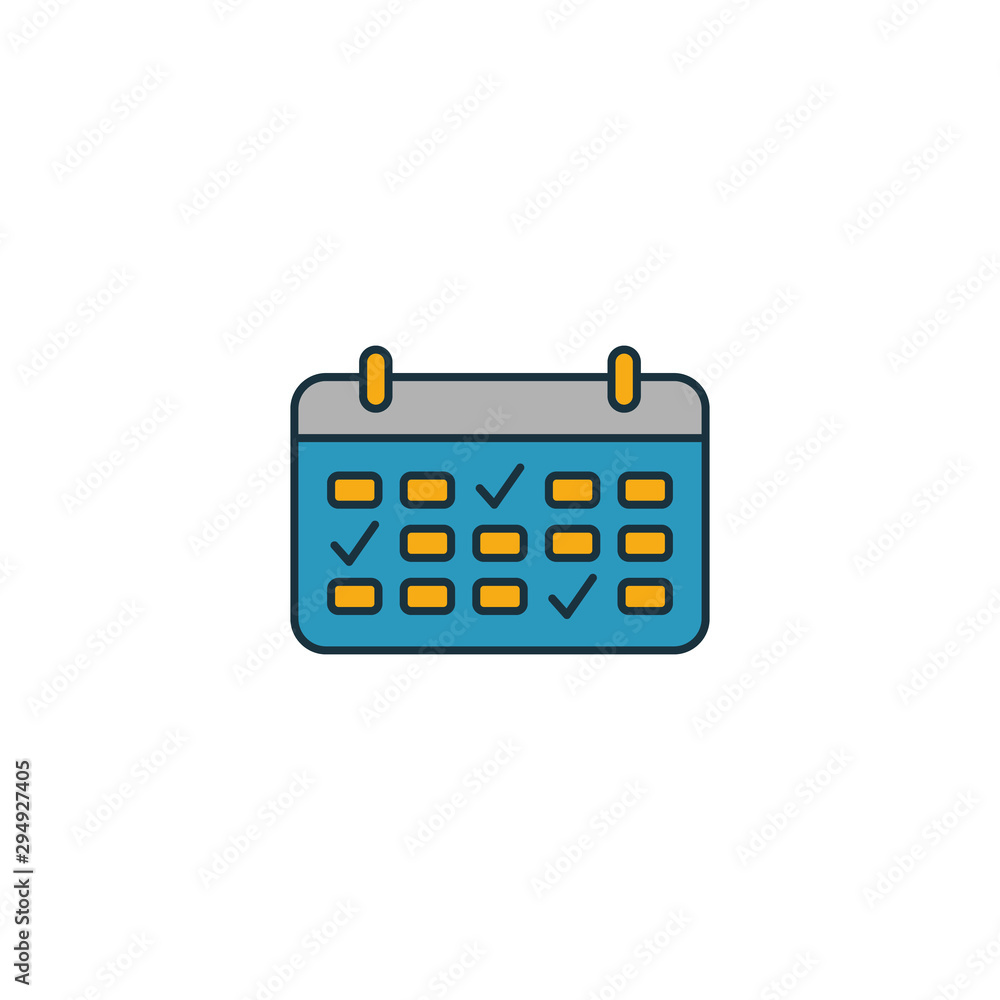 Schedule Planning icon. Outline filled creative elemet from business ...