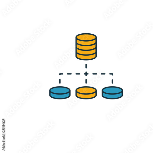 Structured Data icon. Outline filled creative elemet from big data ...