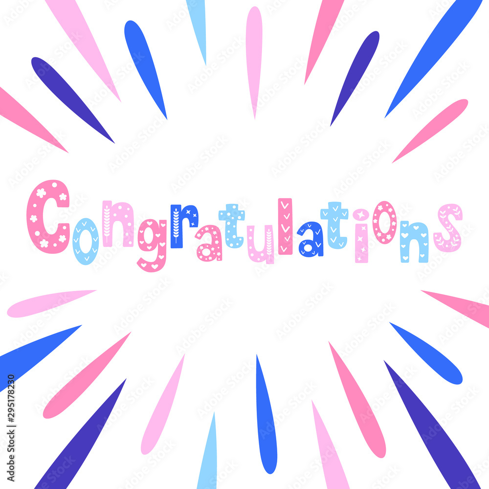 Vector illustration of a card design featuring decorated hand lettering ...