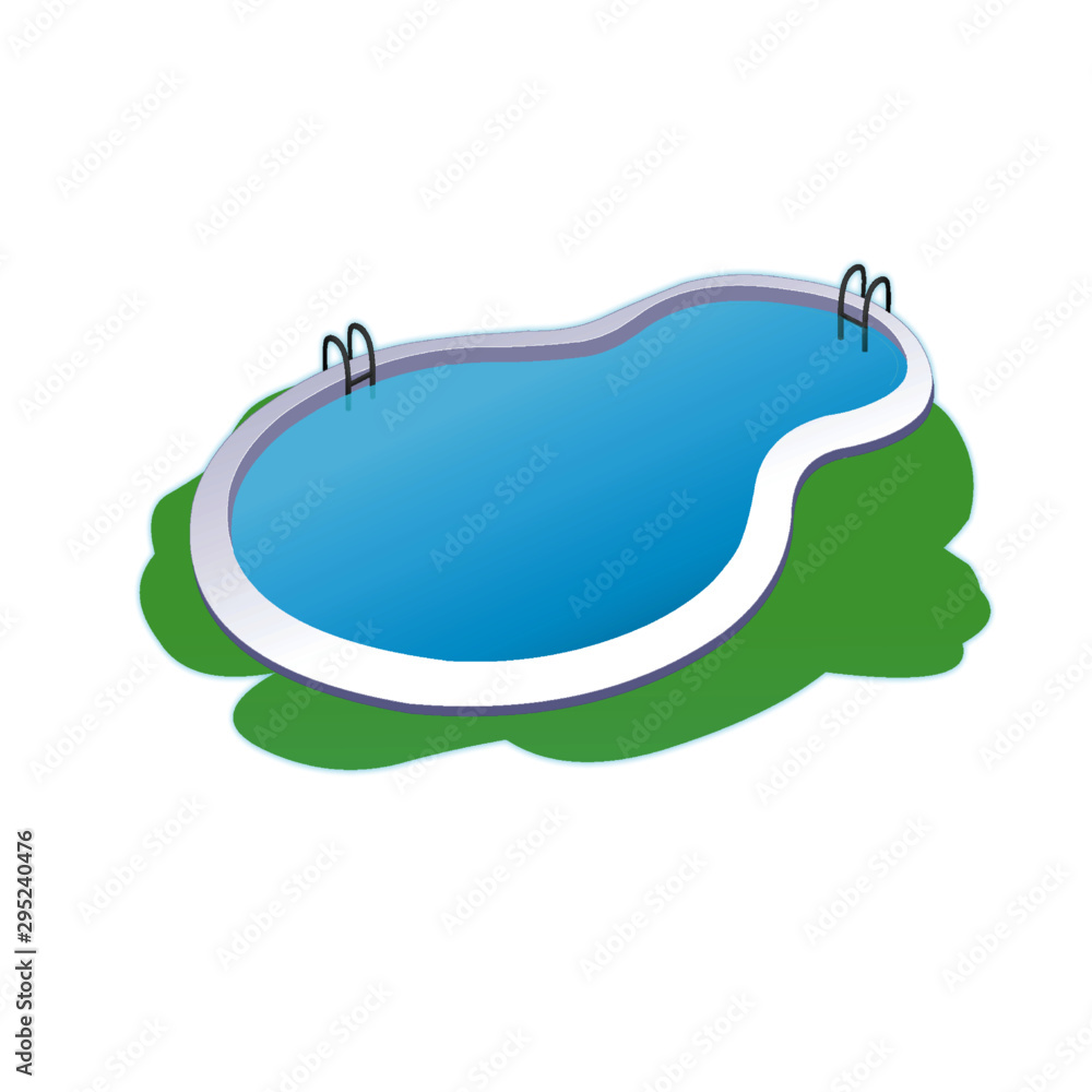 Park Swimming Pool - Cartoon Vector Image Stock Vector | Adobe Stock