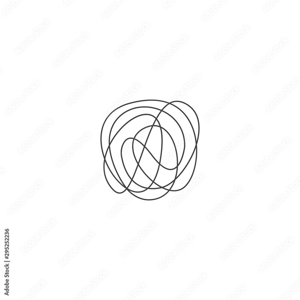 Messy line, complicated, abstract. Vector logo icon template Stock ...