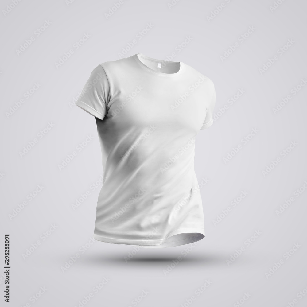 Visualization of a blank t-shirt on a body without a man with shadows ...