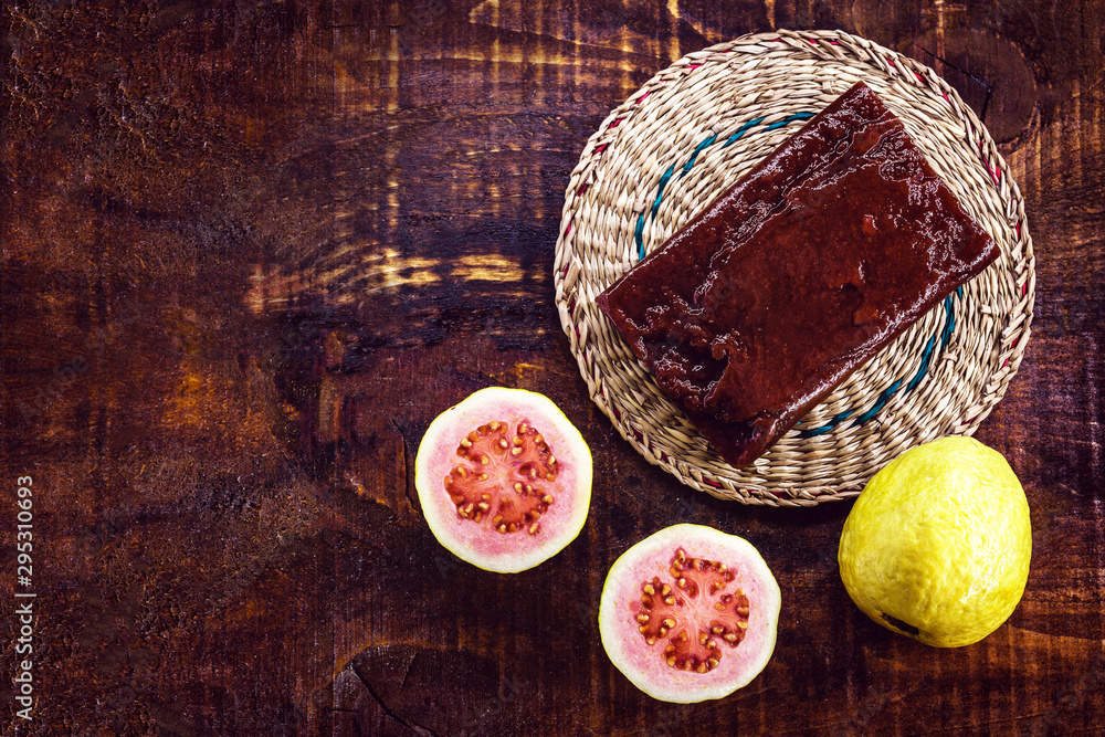 Guava is a sweet made from guava typical of rustic food, but is also ...