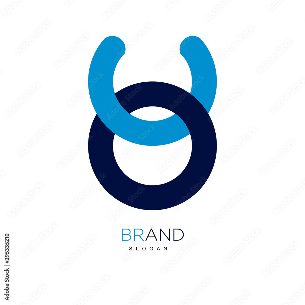 combination circle and semicircle logo vector for your brand Stock ...